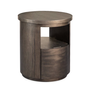 Wade Logan® Cairney Solid Wood Drum End Table & Reviews | Wayfair