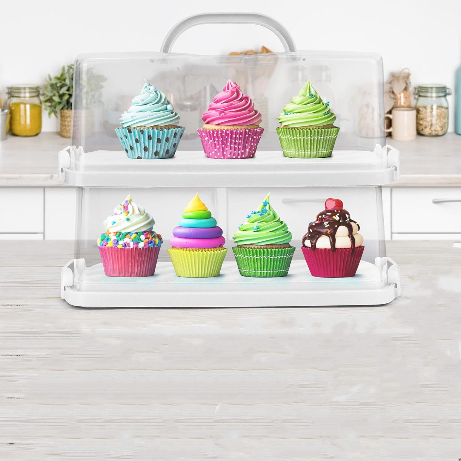 Hokku Designs 2-Pack Plastic Rectangular Bread Box with Clear Lid | Wayfair