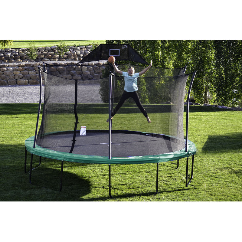 Propel Trampolines Propel 14' Heavy Duty Pro Trampoline with Basketball ...