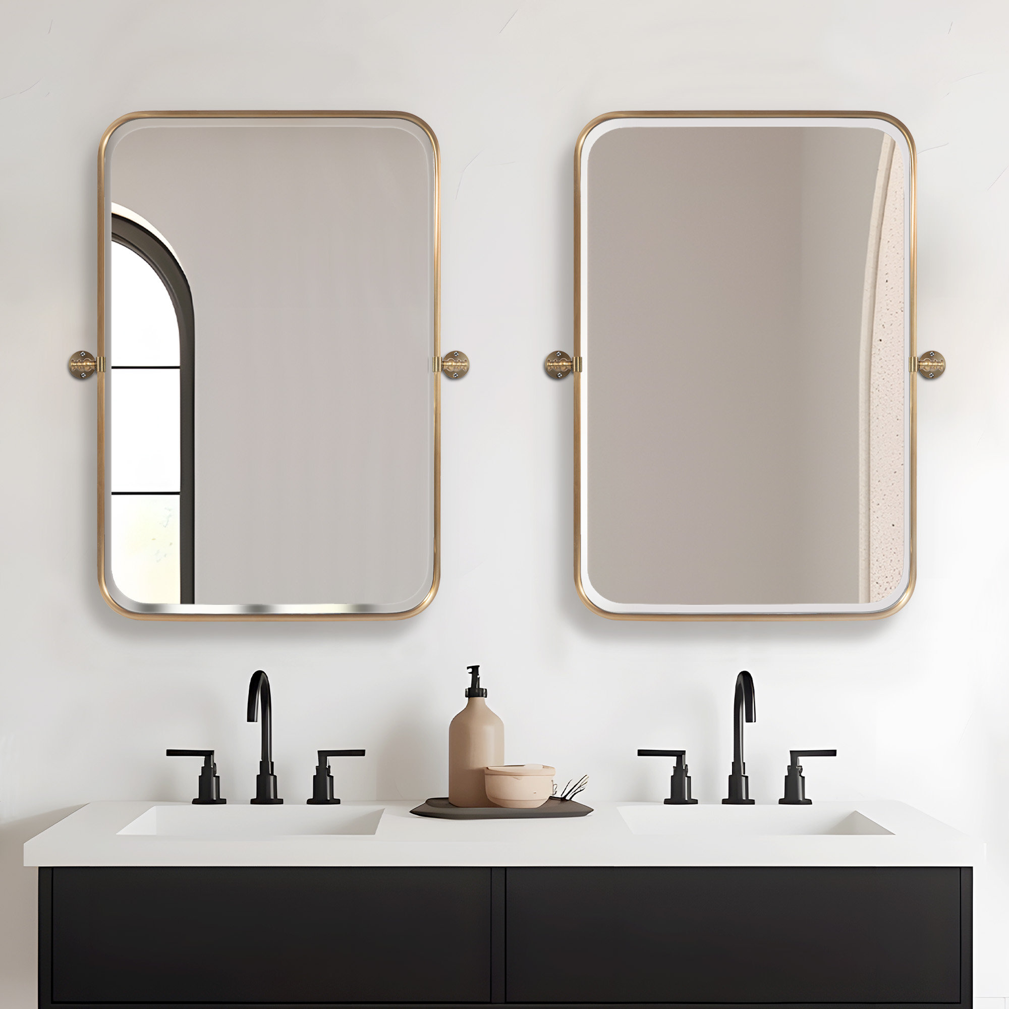 Trent Austin Design® Orton Metal Wall Mirror with Adjustable Tilted ...