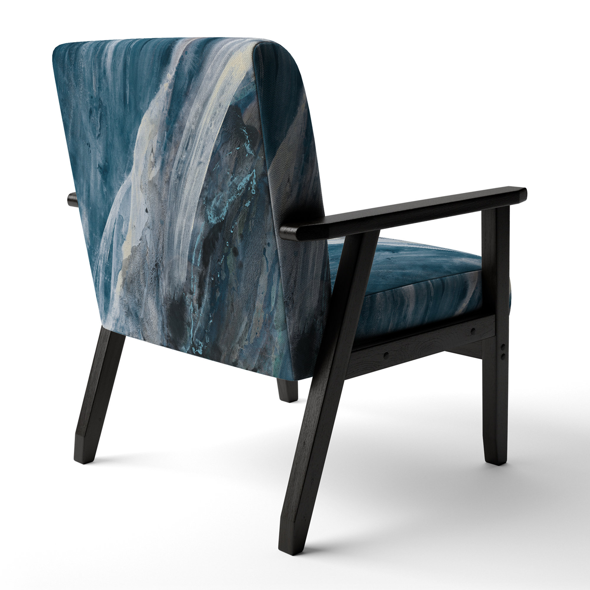George Oliver 'Giahan - Splash Blue Indigo - Upholstered Modern Accent ...