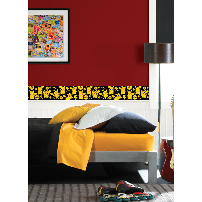 Room Mates Pokemon Pikachu Peel & Stick Wallpaper Border | Wayfair