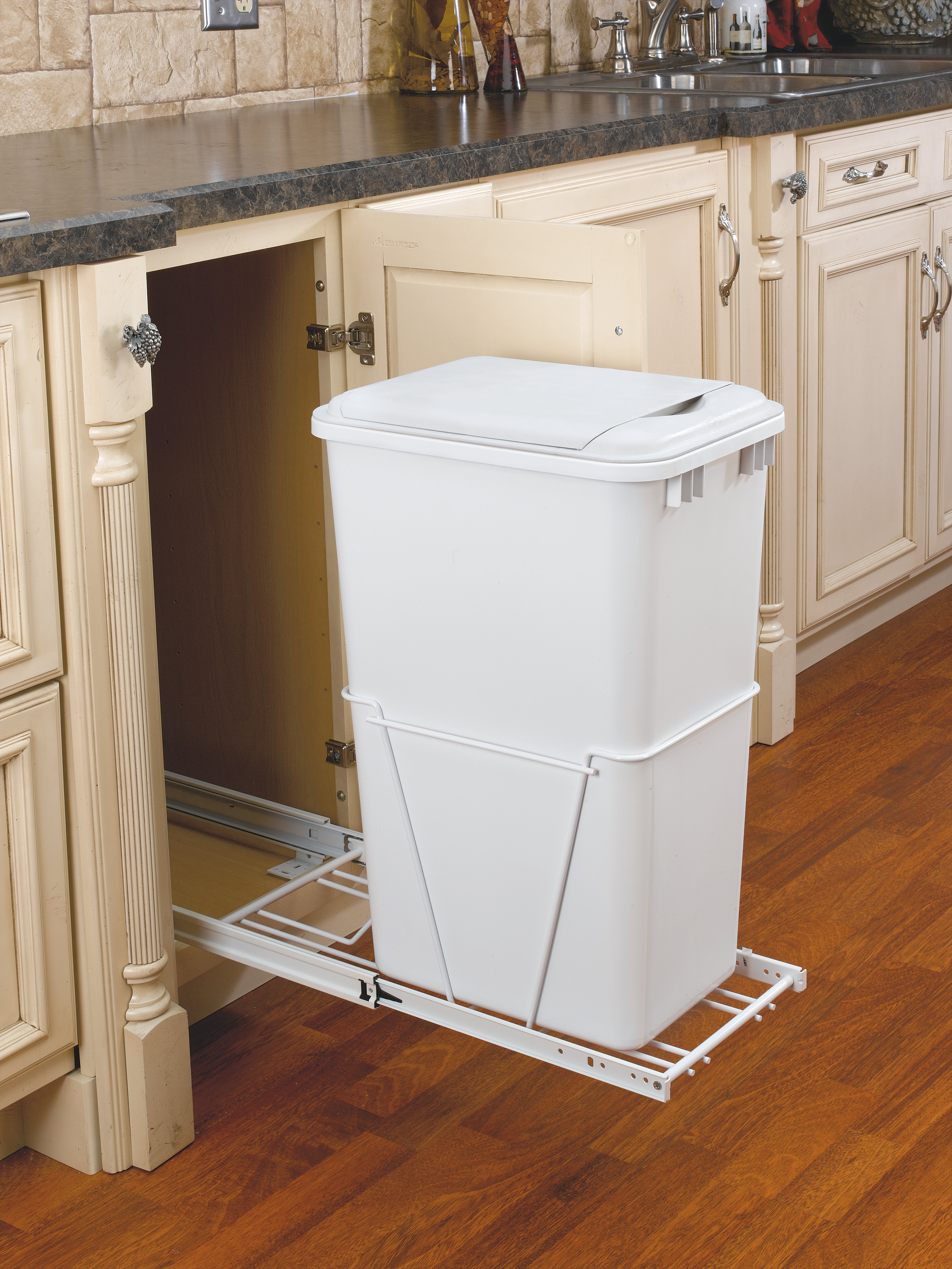 Rev-A-Shelf White Steel Pullout Waste/Trash Container - Wayfair Canada