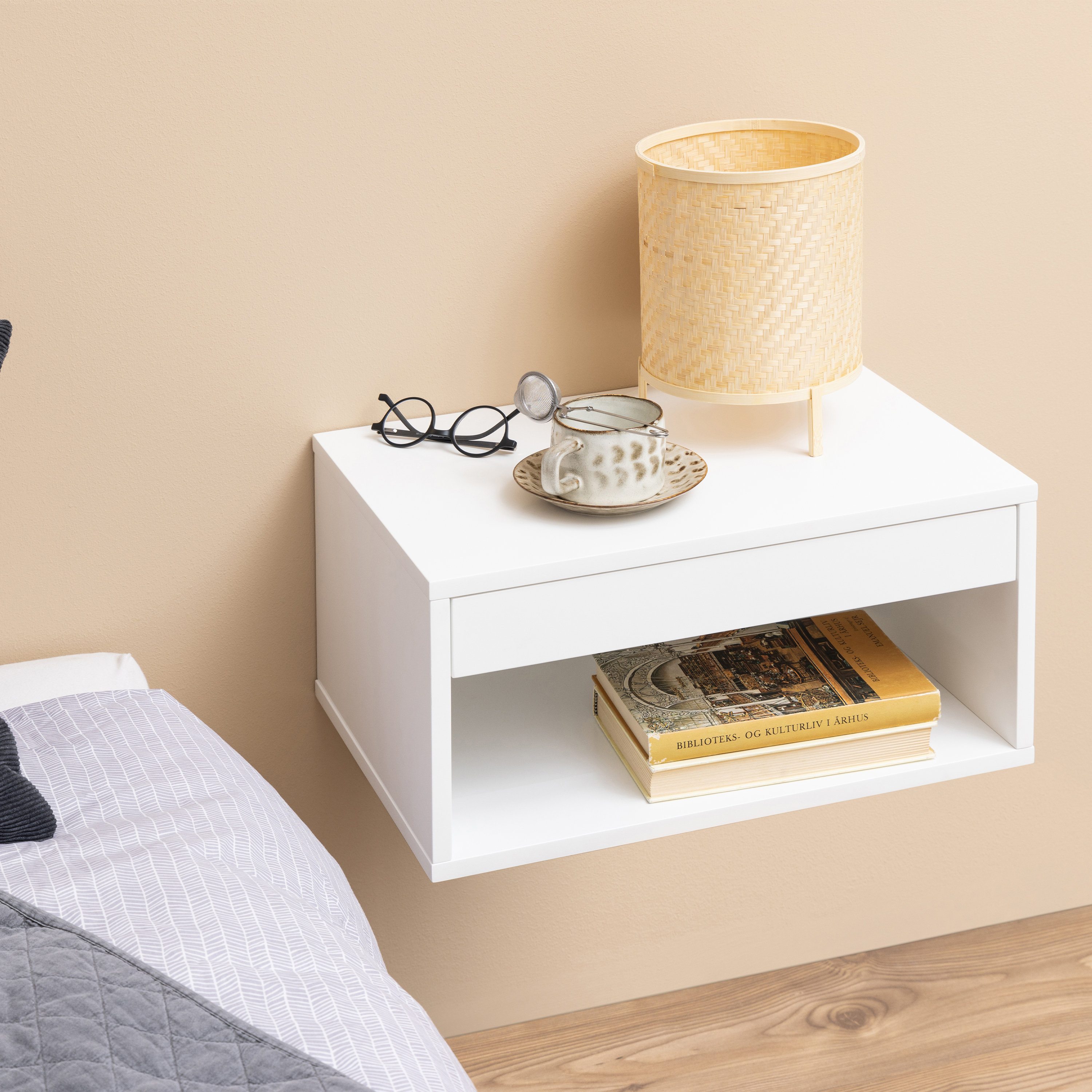 17 Stories Cholet Square Bedside Table with 1 Drawer | Wayfair.co.uk