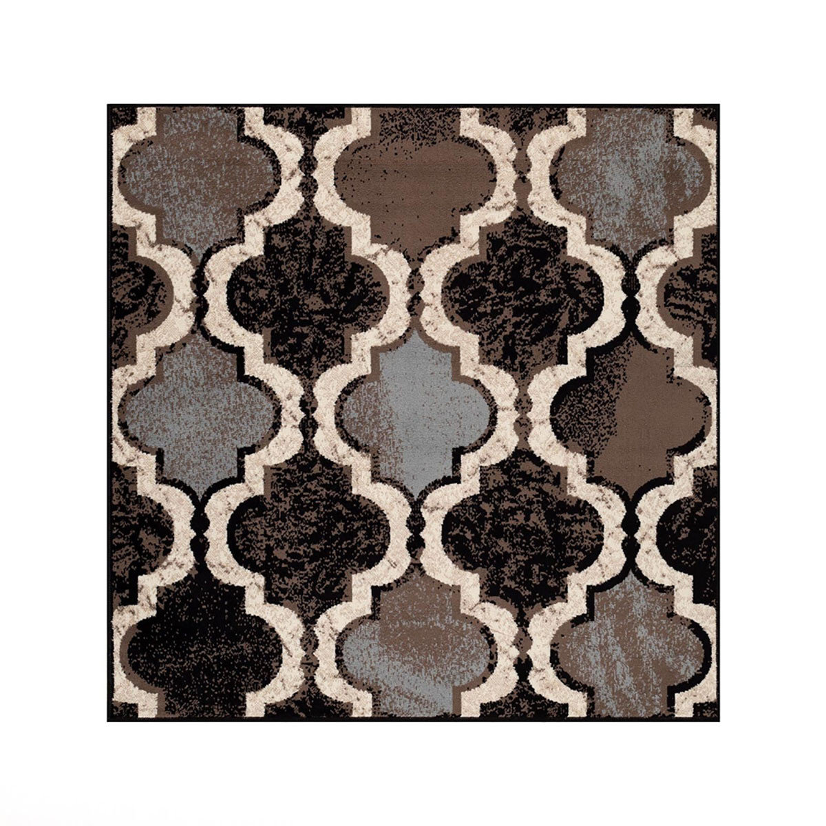 Red Barrel Studio® 8' Square Chocolate Square Quatrefoil Power Loom ...