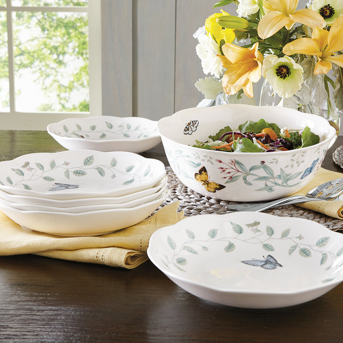 Lenox Butterfly Meadow 7 Piece Dinnerware Set & Reviews | Perigold