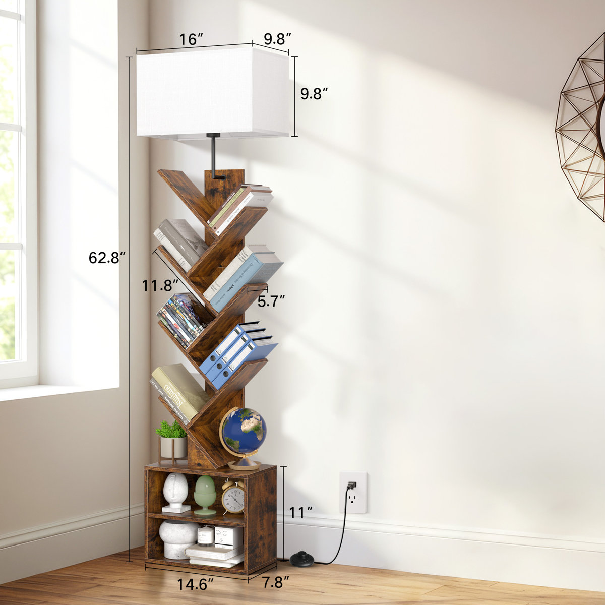 Latitude Run® Bookcases With Led Light And Remote Control, 7-tier 2 ...