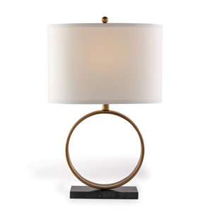 Robert Abbey Metal Ring Table Lamp with Stone Base | Perigold
