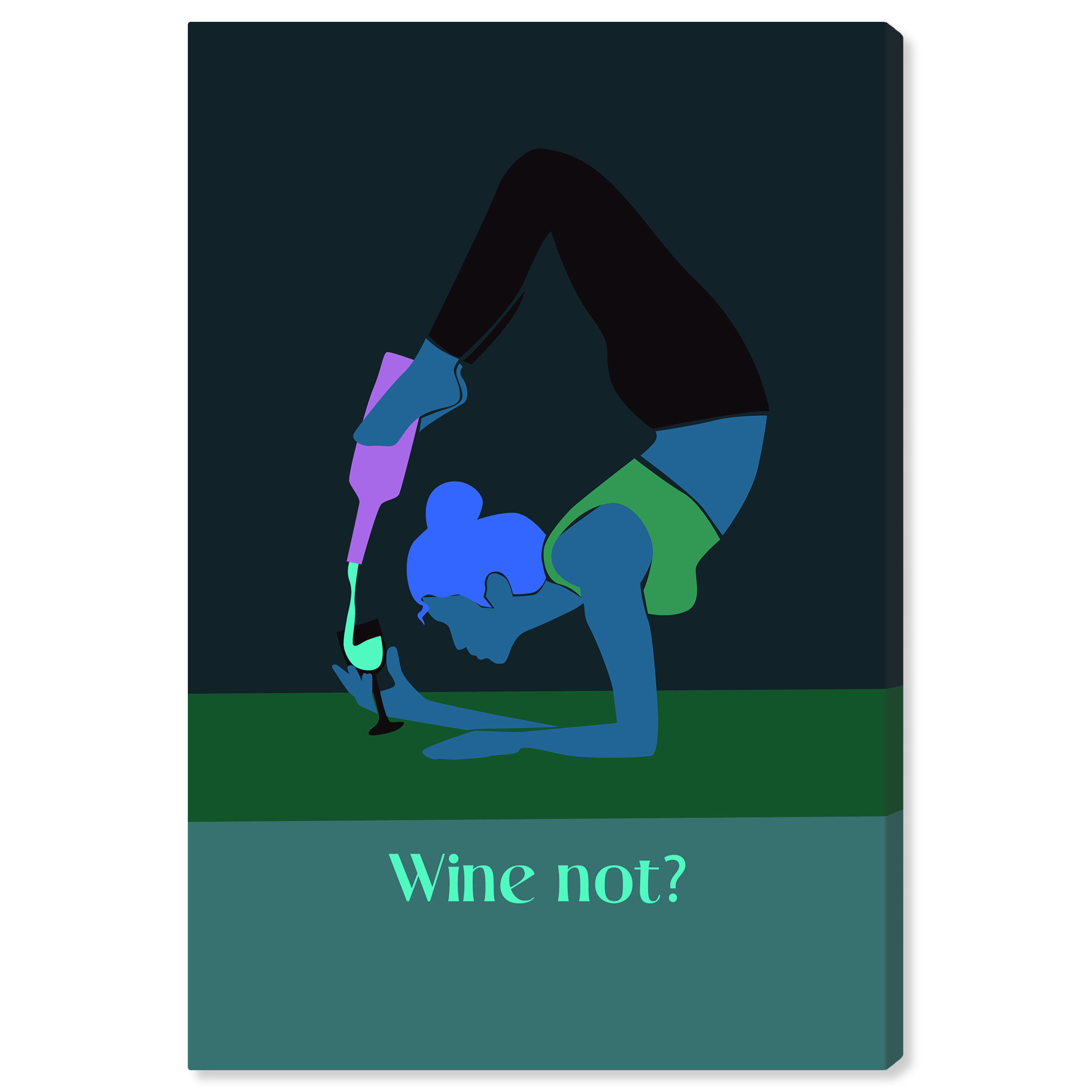 Winston Porter Laubacker Why Not Wine On Canvas Print | Wayfair