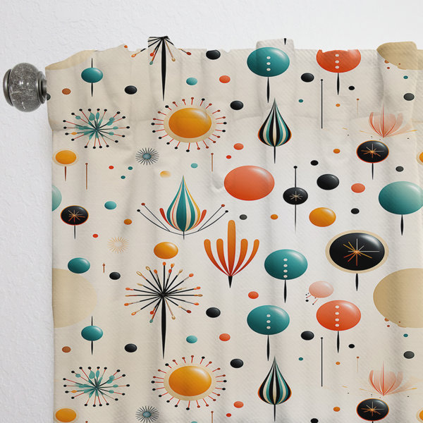 Design Art Atomic Retro Revival - Mid-Century Curtain - Velvet Room ...
