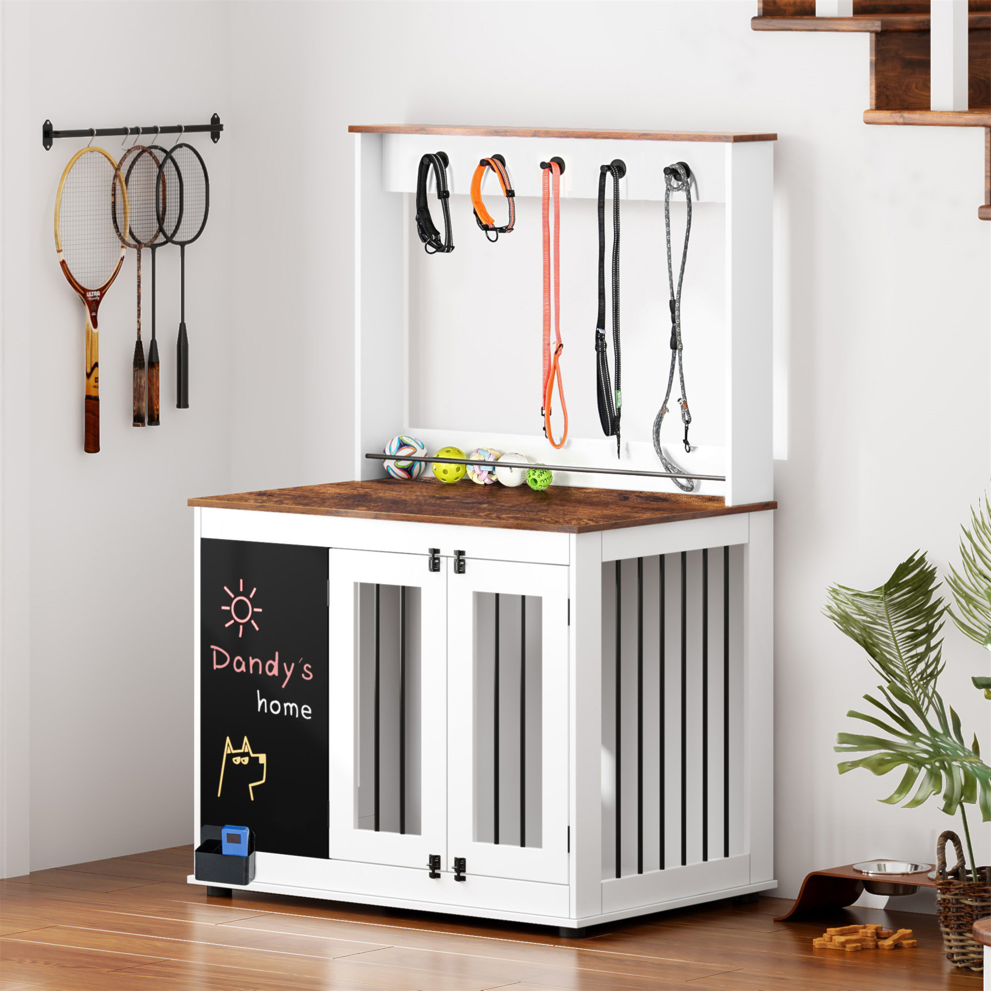 Archie & Oscar™ Versatile Wooden Dog Kennel With Stylish Design For ...