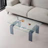 Ivy Bronx Tempered Glass Coffee Table, Modern Glass Coffee Table For ...
