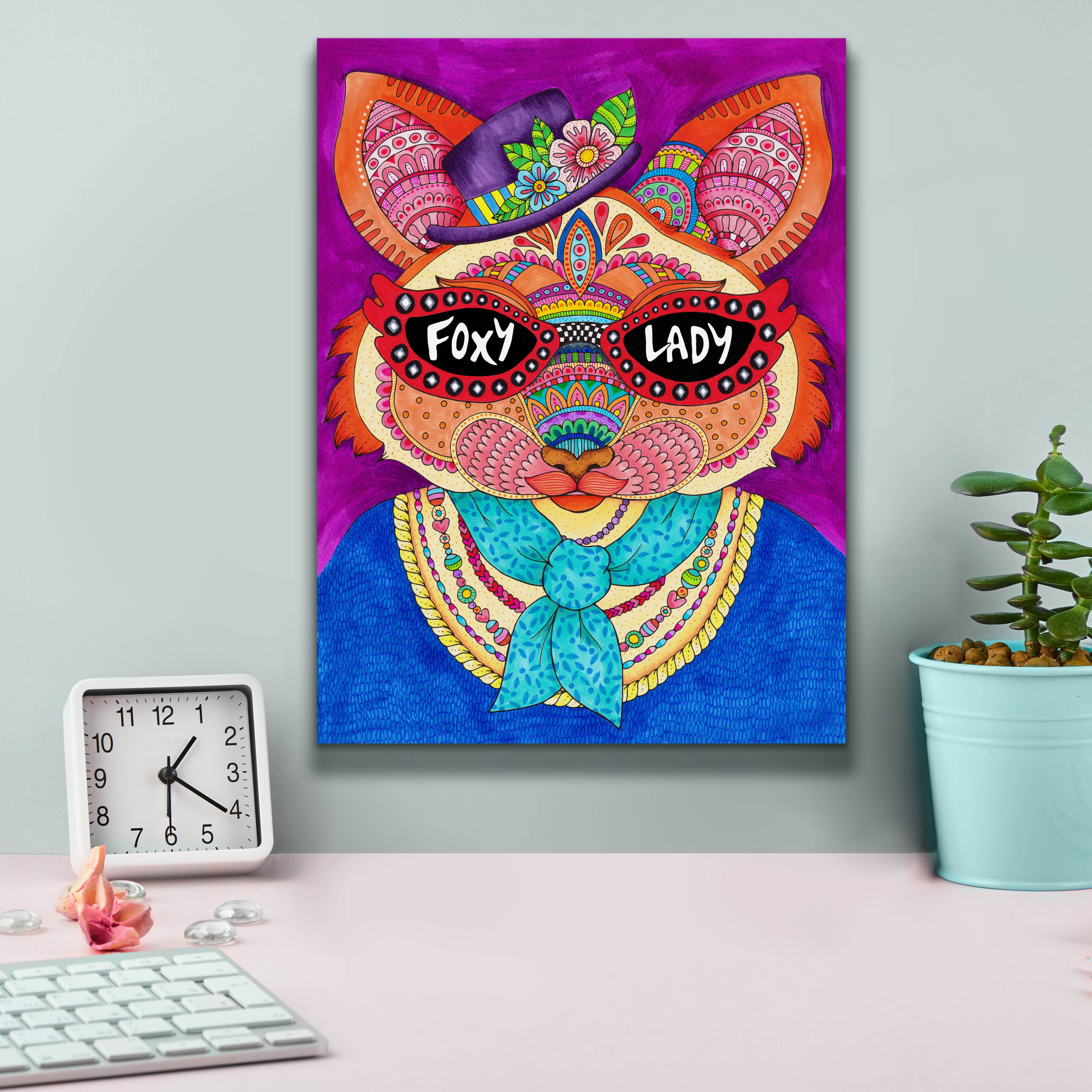 The Holiday Aisle® Foxy Lady' by Hello Angel Canvas Wall Art | Wayfair