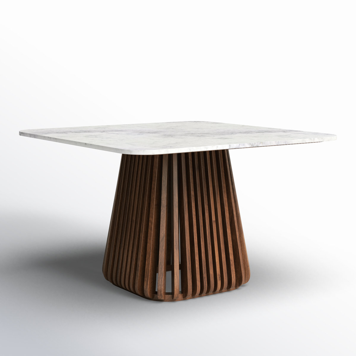 AllModern Kendall Solid Wood & Marble Square Dining Table & Reviews ...