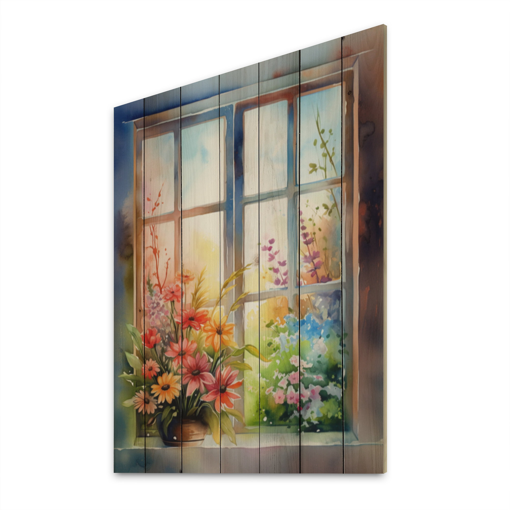 Red Barrel Studio Nature's Floral Window Display III - Floral Window ...