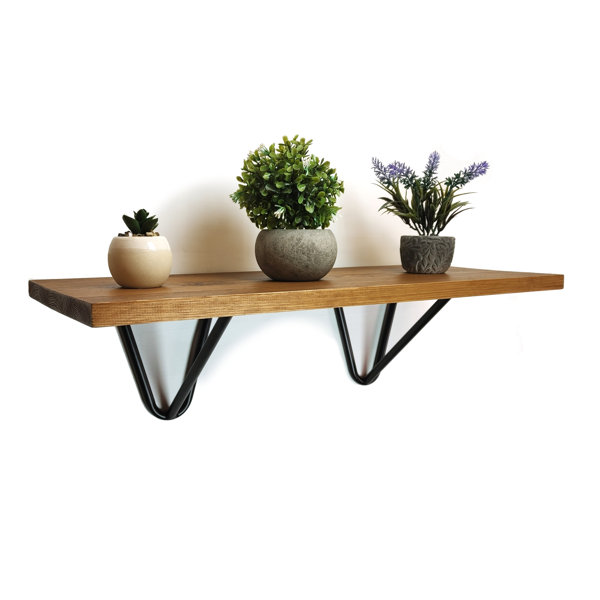 Borough Wharf Aarjan Solid Wood Bracket Shelf | Wayfair.co.uk