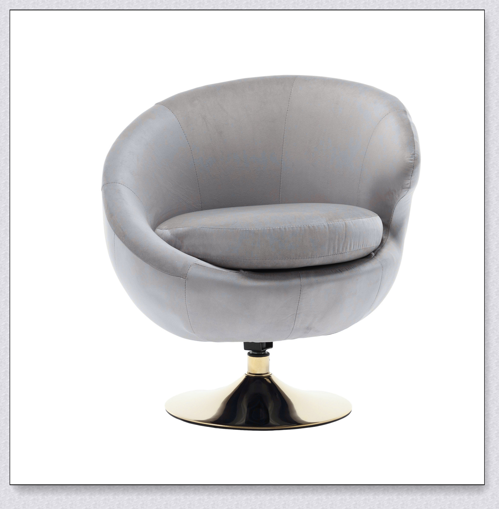 Mercer41 360 Degree Swivel Cuddle Barrel Accent Chairs, Round Armchairs ...