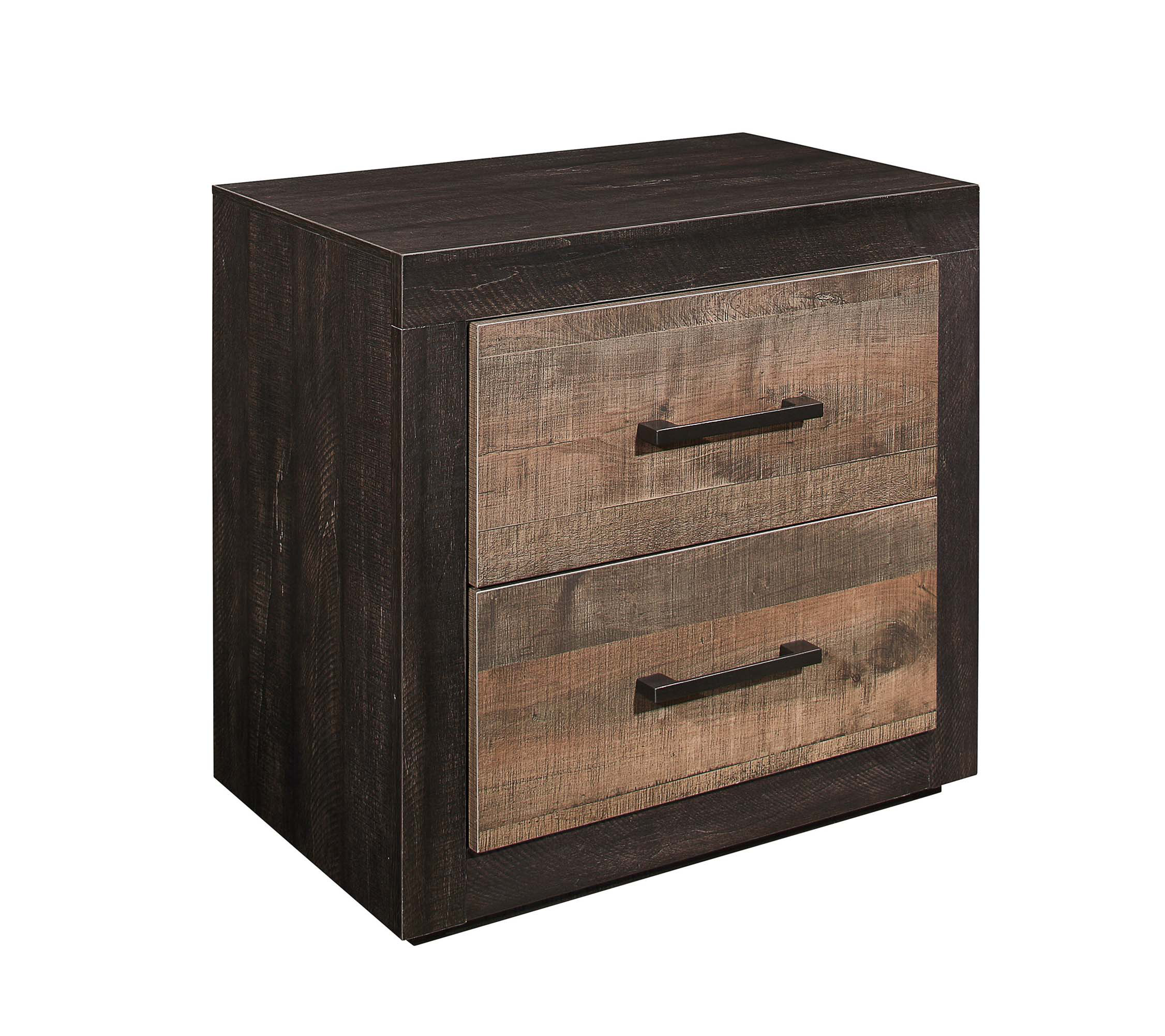 Red Barrel Studio® Contemporary Style Bedroom Nightstand Natural Wood ...