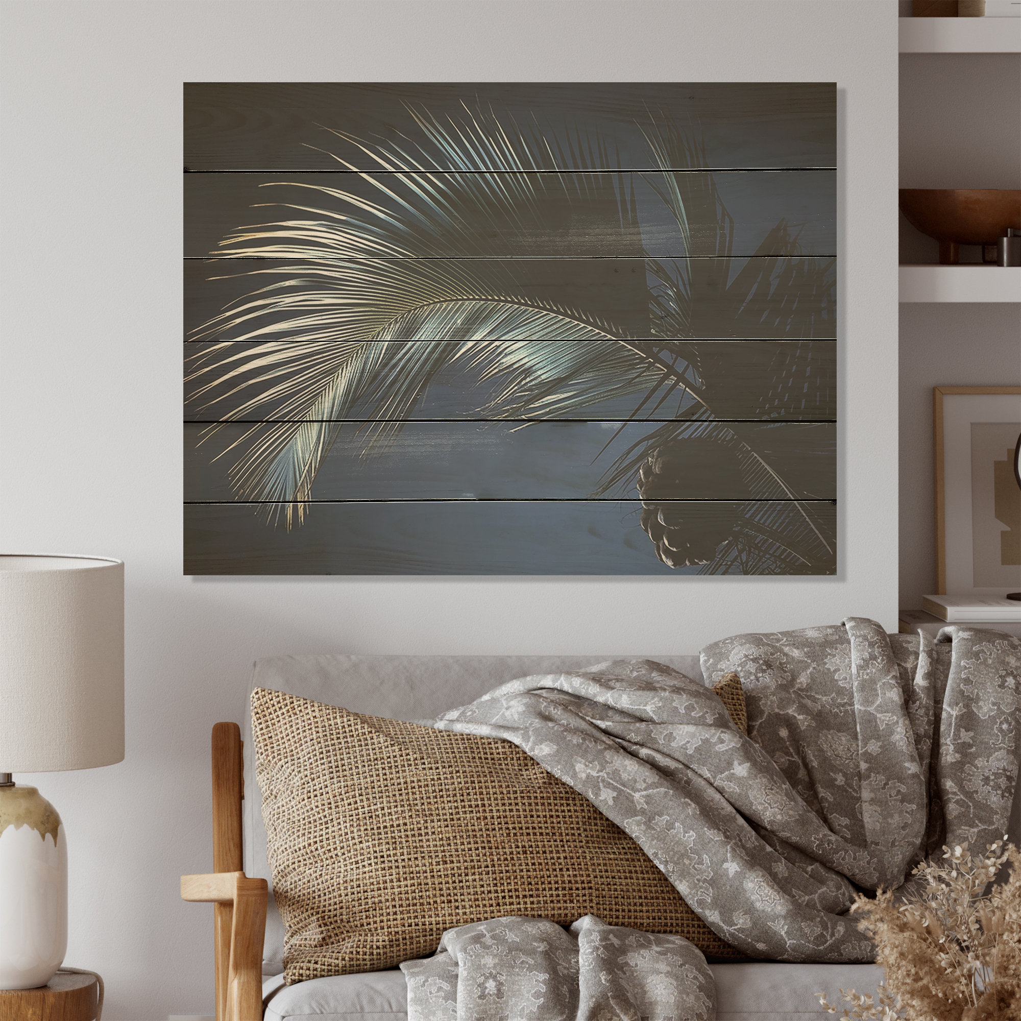 Bay Isle Home™ Palm Leaf Jungle Calm - Palms & Palm Trees Wood Art On ...