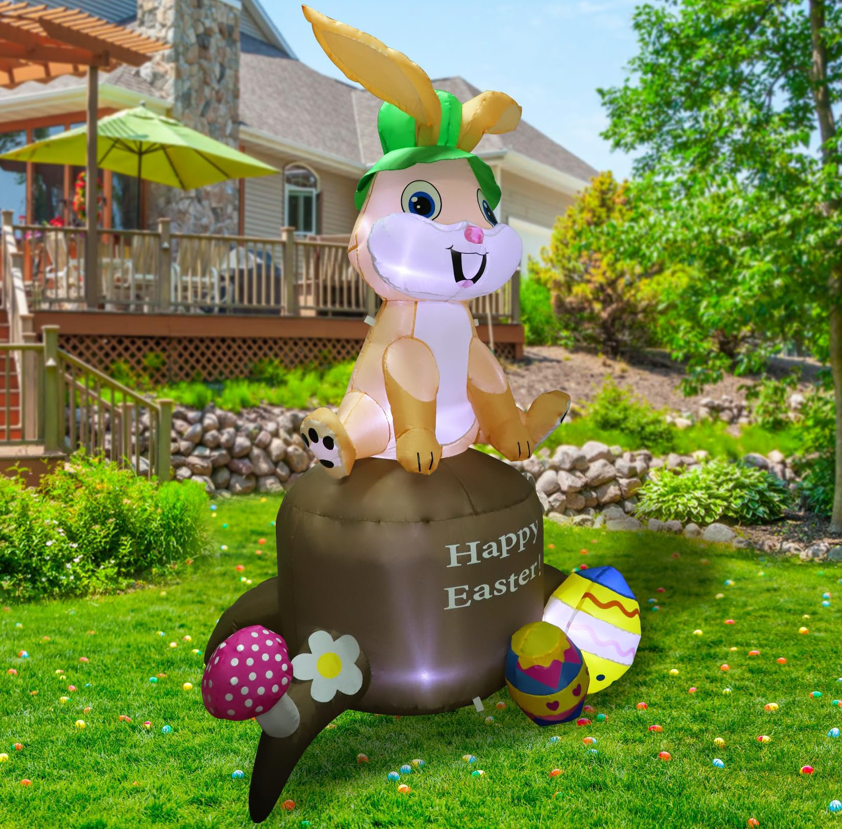 The Holiday Aisle® Easter Inflatable Decoration With LED Lights, 6FT ...