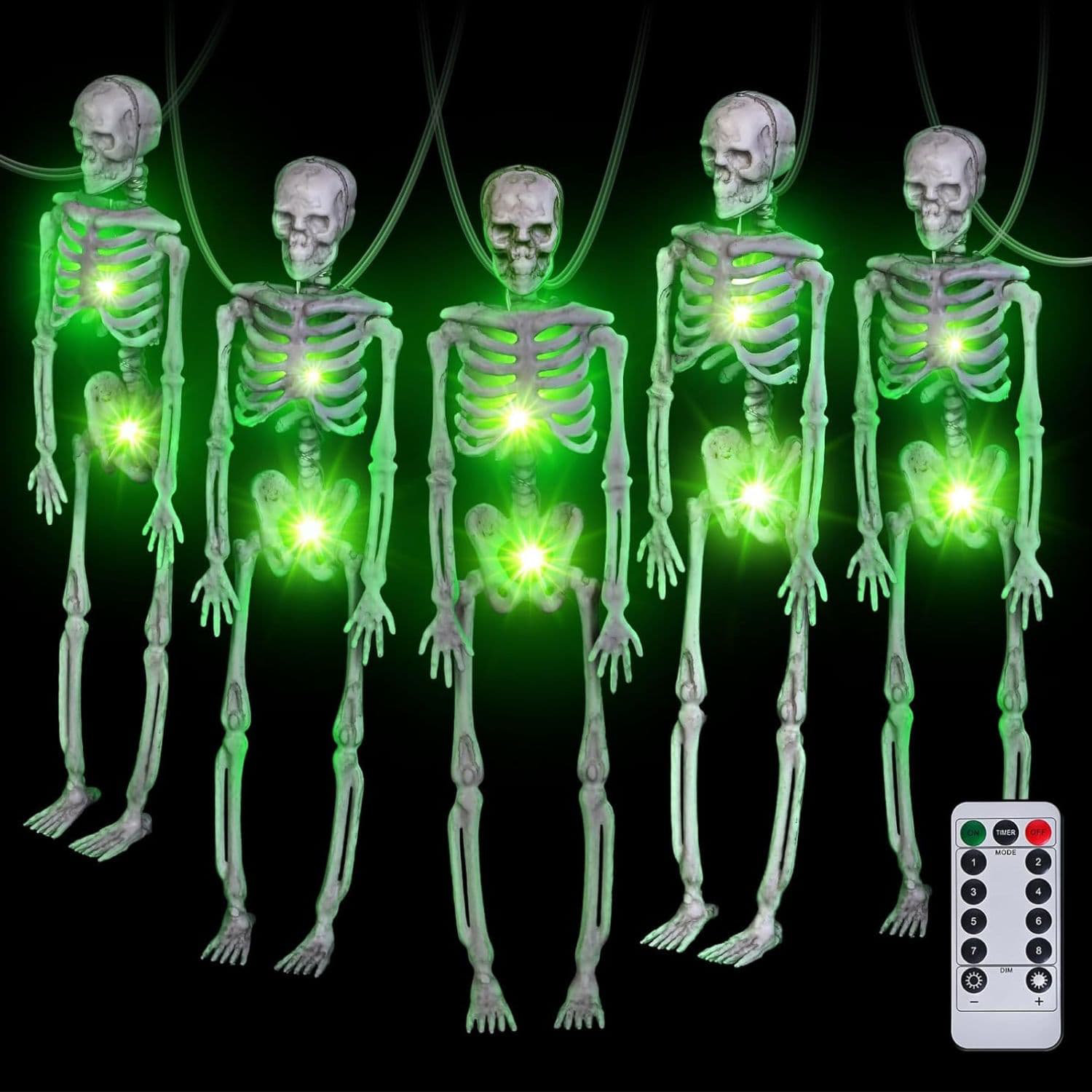 The Holiday Aisle® Halloween Decor: 10 Skeletons Lights. | Wayfair