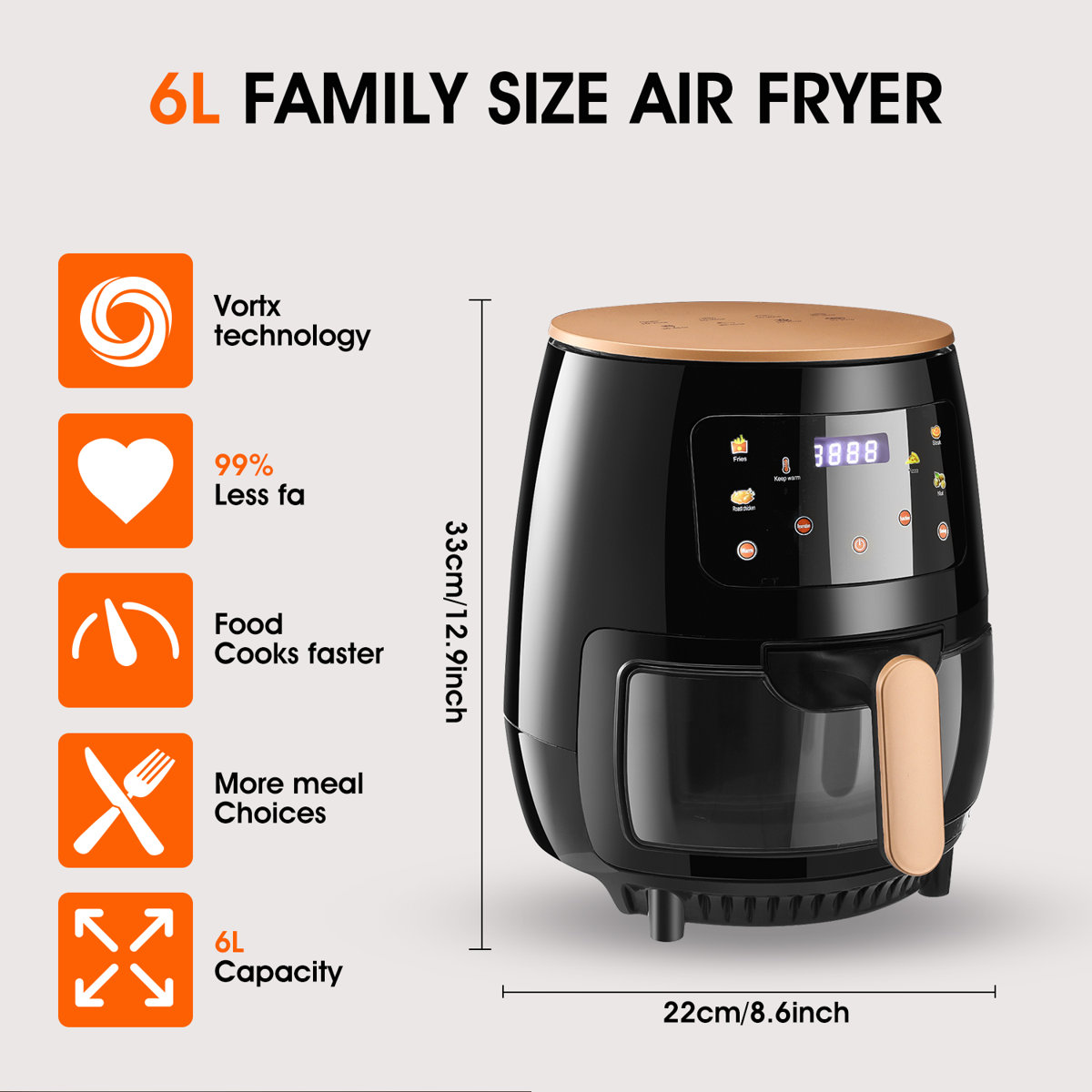 OYAJIA 6L Air Fryer | Wayfair.co.uk