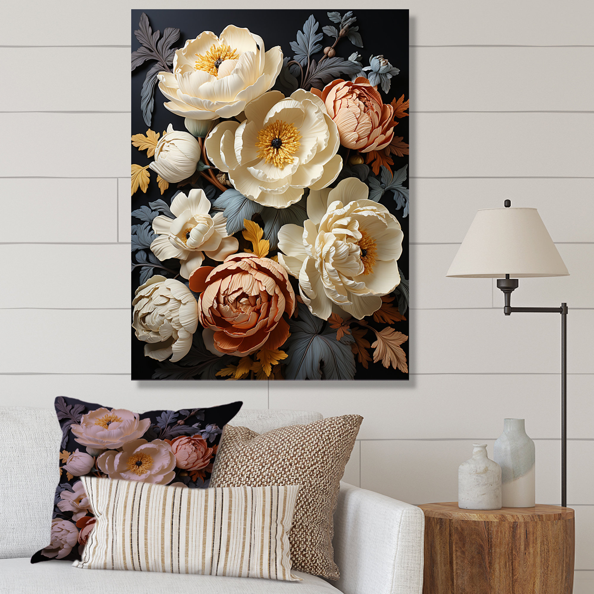 Winston Porter Enchanted Peonies Grace I On Canvas Print | Wayfair