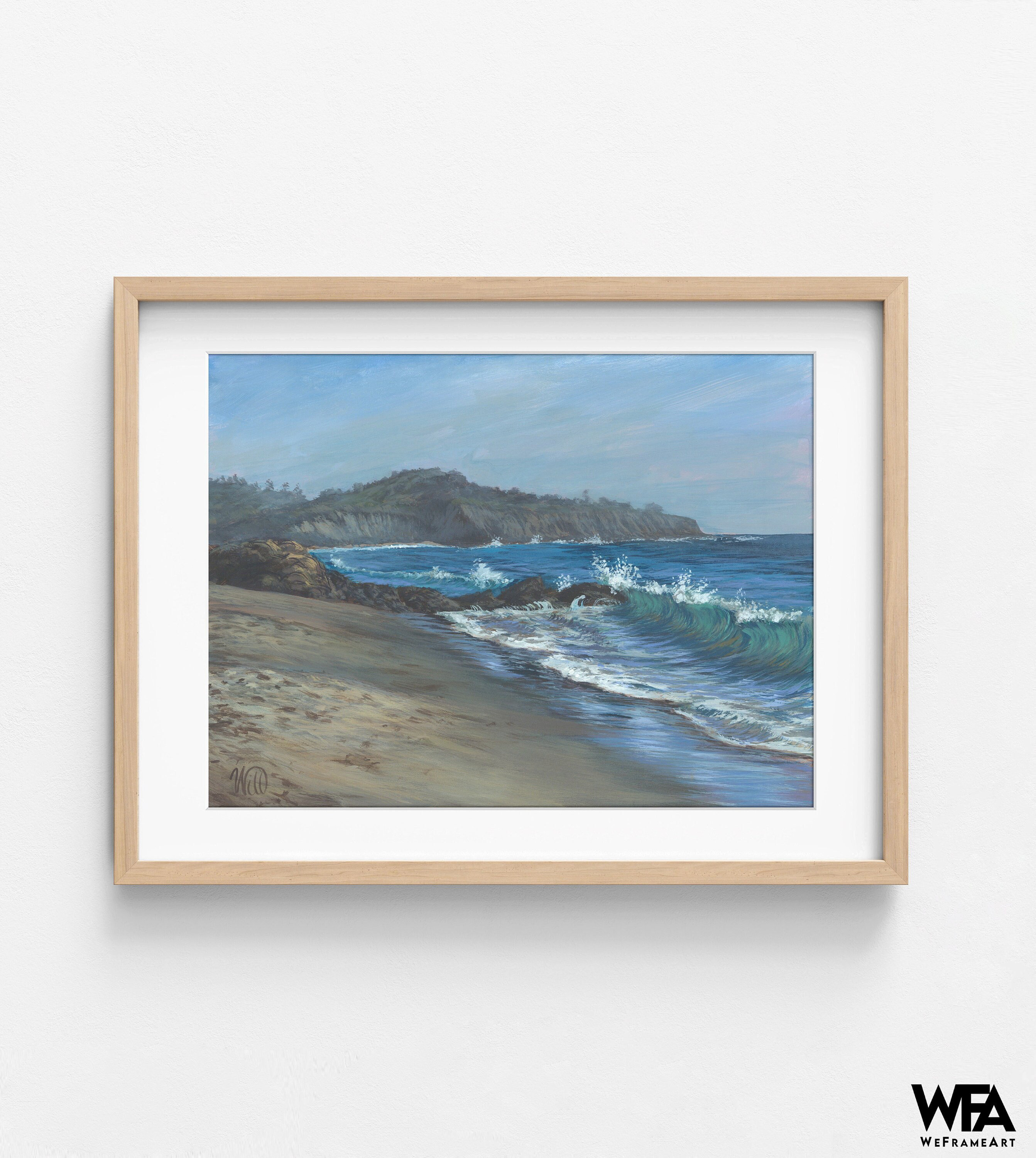 WeFrameArt Moro Beach Painting Print, Crystal Cove State Park Painting ...
