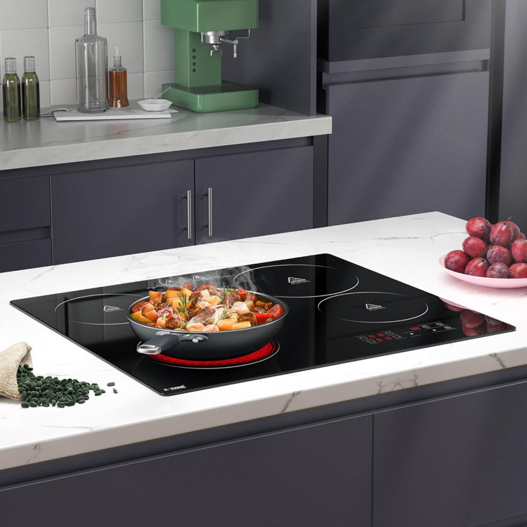 MOXKING 4 Burner Electric Cooktop 24 Inch 220-240V Hard Wired (No Plug ...