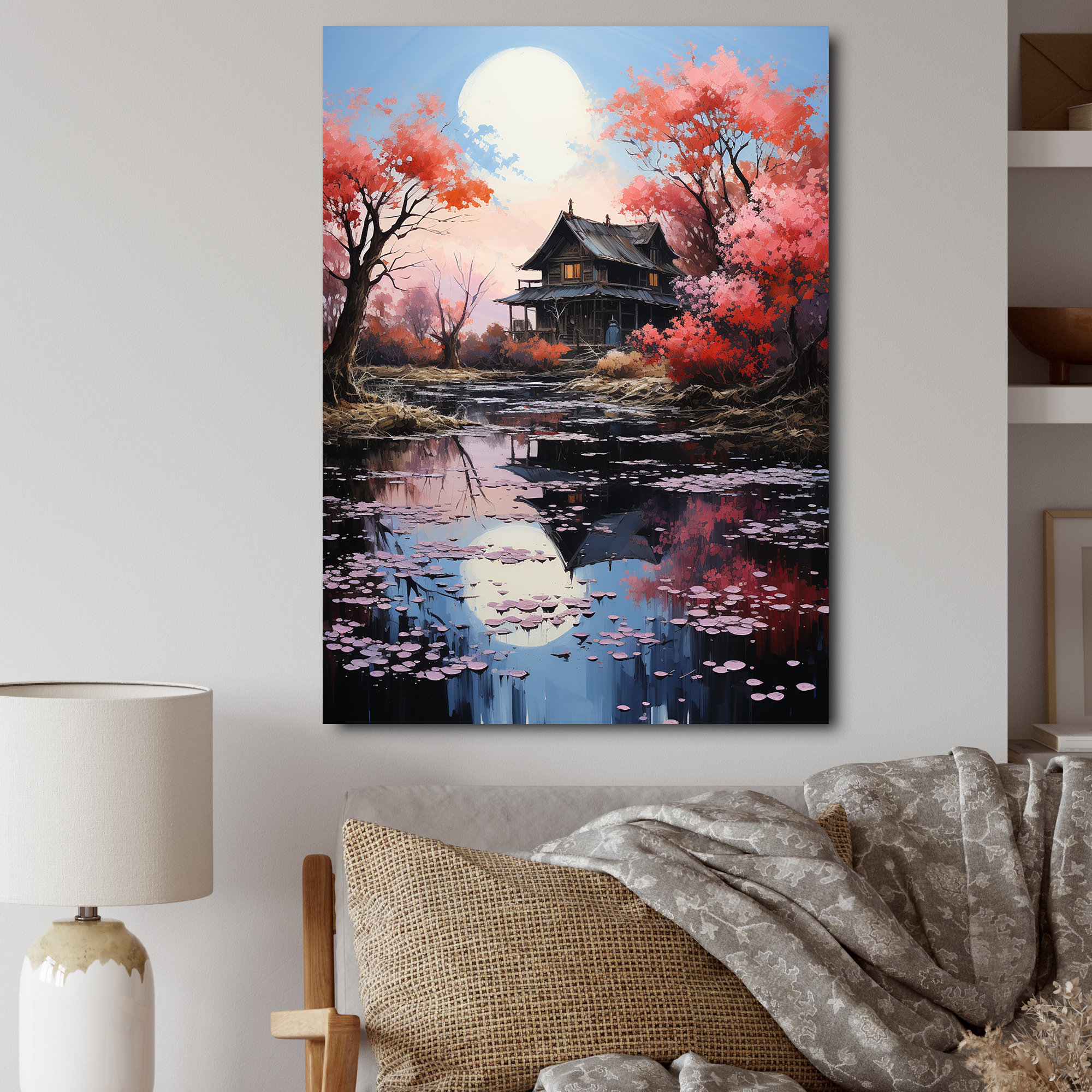 Millwood Pines Baylei Pink Lakeshore Memories II On Canvas Print | Wayfair