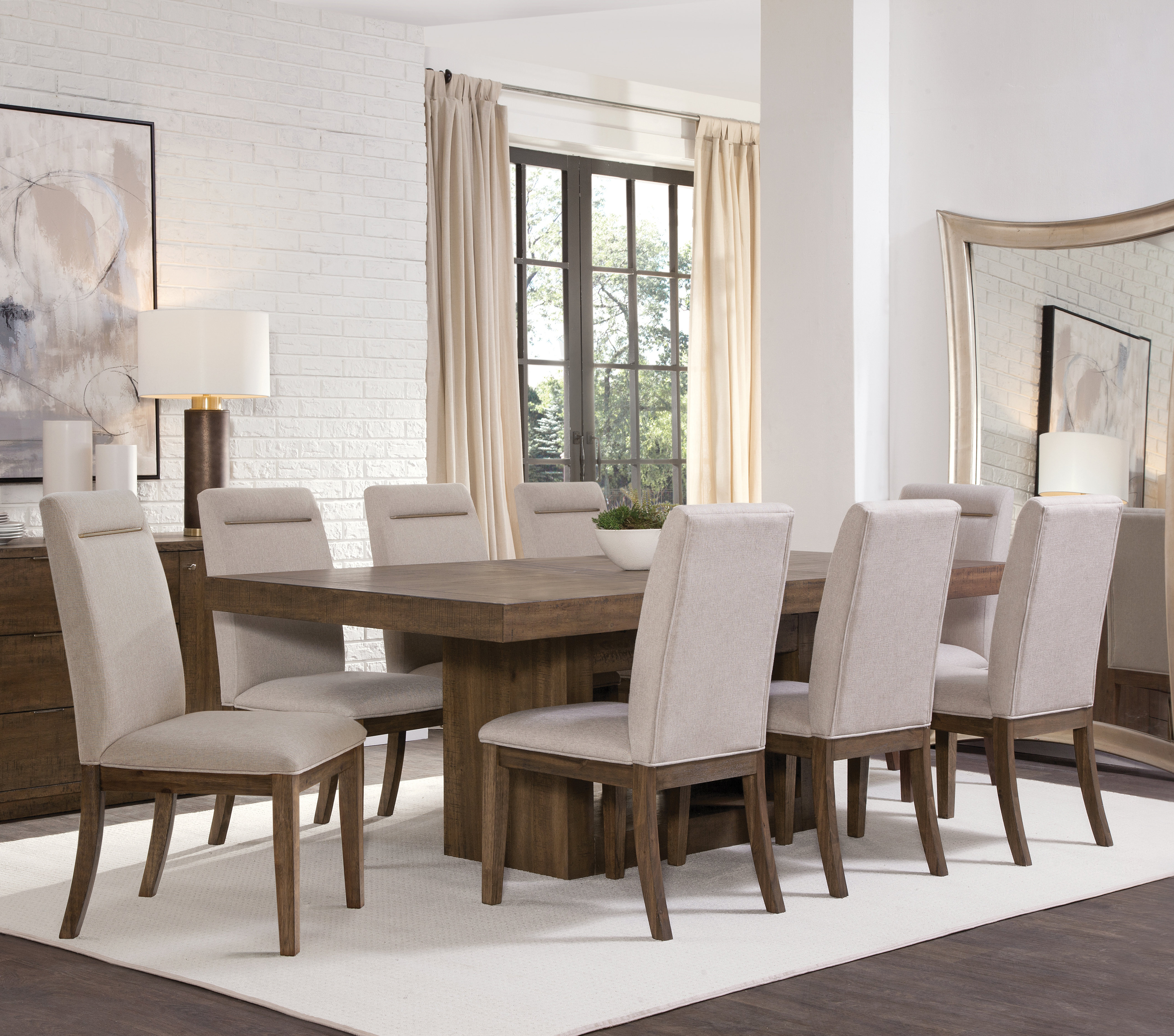 Latitude Run® Kameah Extendable Trestle Dining Set & Reviews | Wayfair