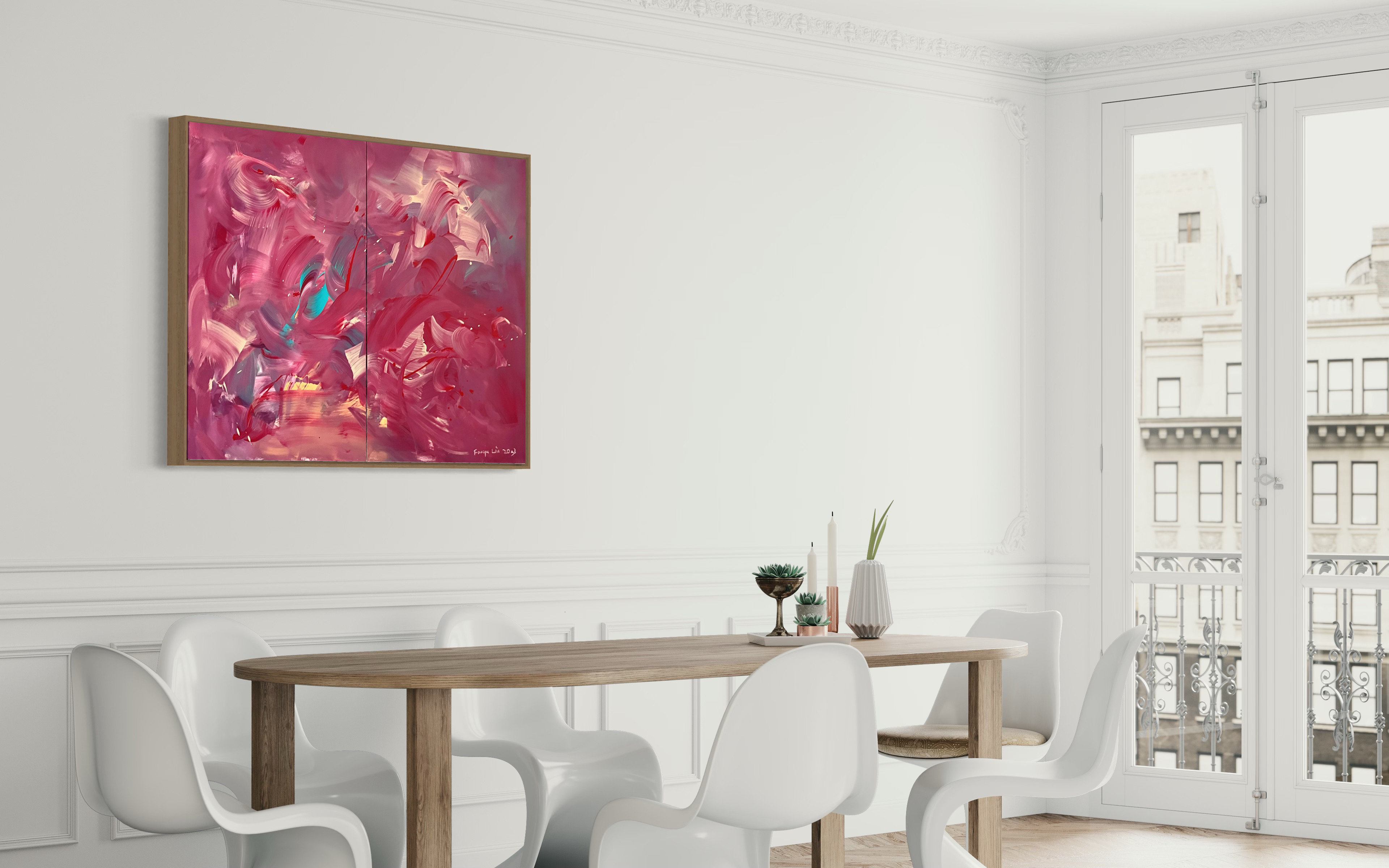 Gold Collection Muse Romance by Fanyu Lin - 2 Piece Wrapped Canvas Painting | Wayfair