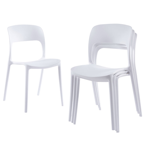 Ivy Bronx Stoker Stackable Plastic Chairs (CHA201) X 4 | Wayfair.co.uk