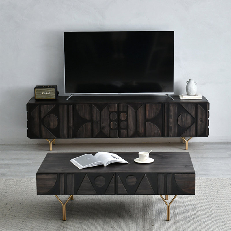 Orxva Galaxy Creative cabinet door Solid wood TV cabinet | Wayfair