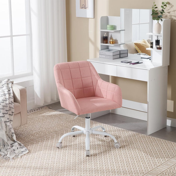 17 Stories Swivel Desk Chair, Dressing Table Chair, Swivel Chair with ...