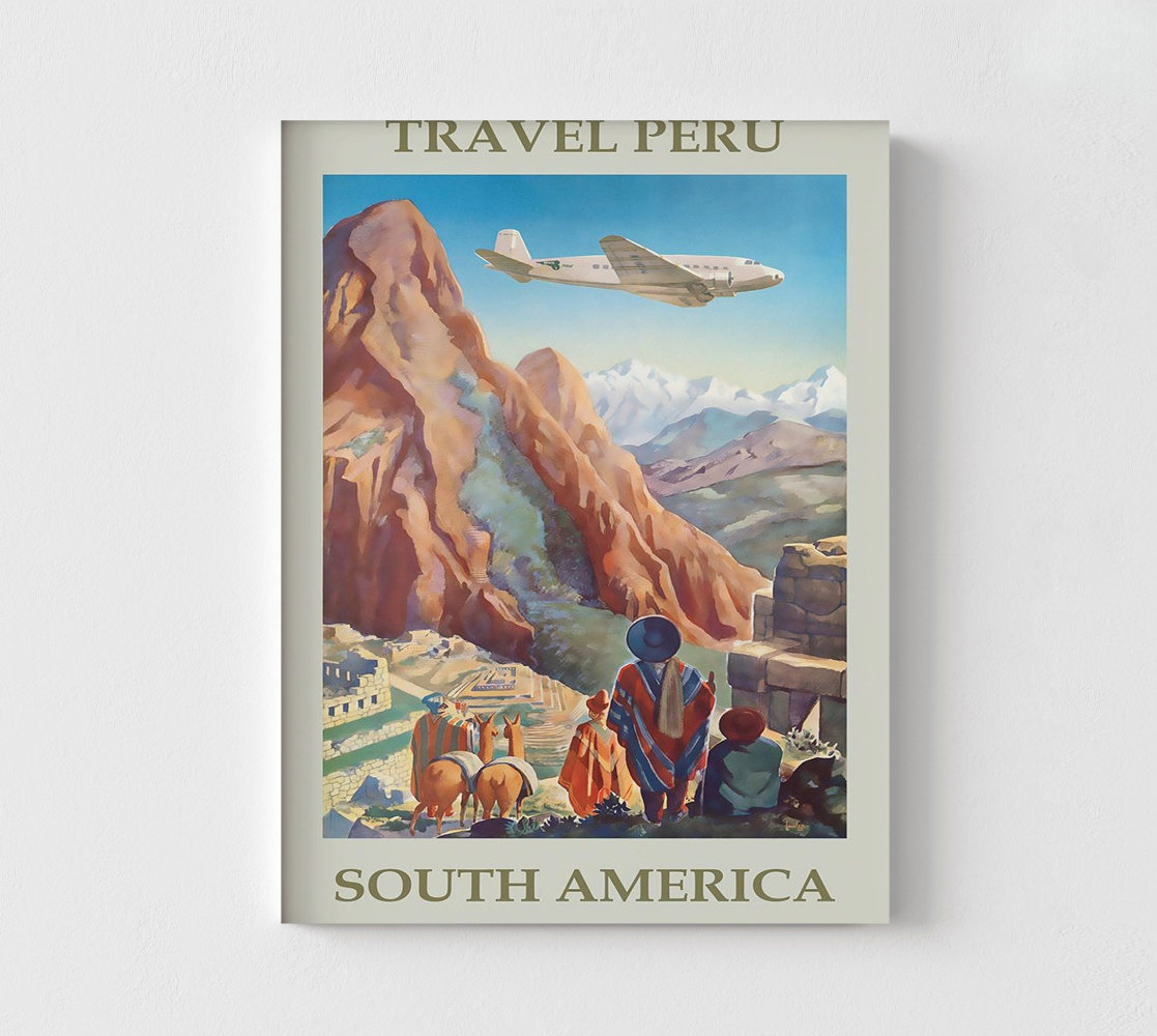 WeFrameArt Vintage Peru Travel South America Poster Print, Peruvian ...