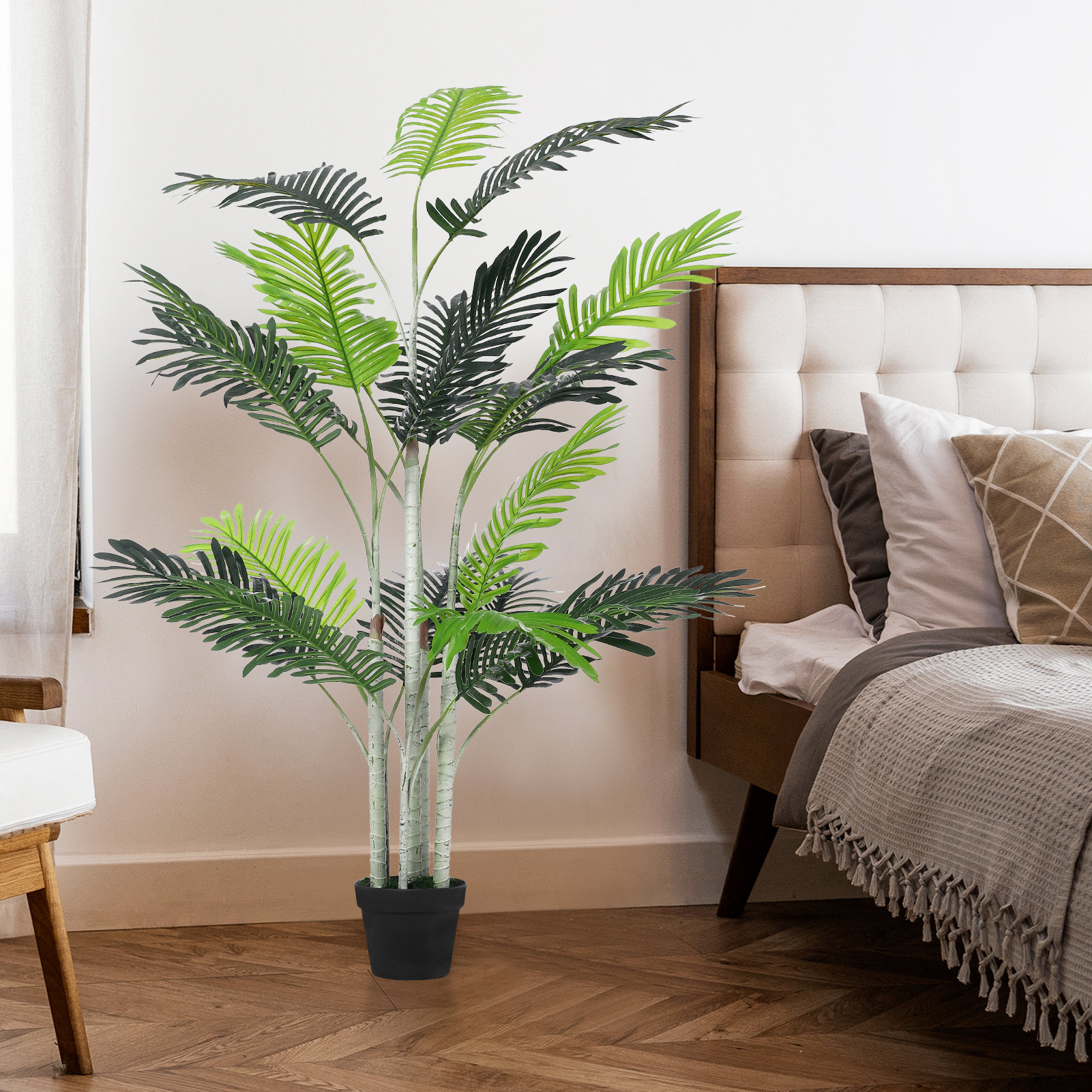 Primrue 53'' Faux Palm Tree in Pot | Wayfair