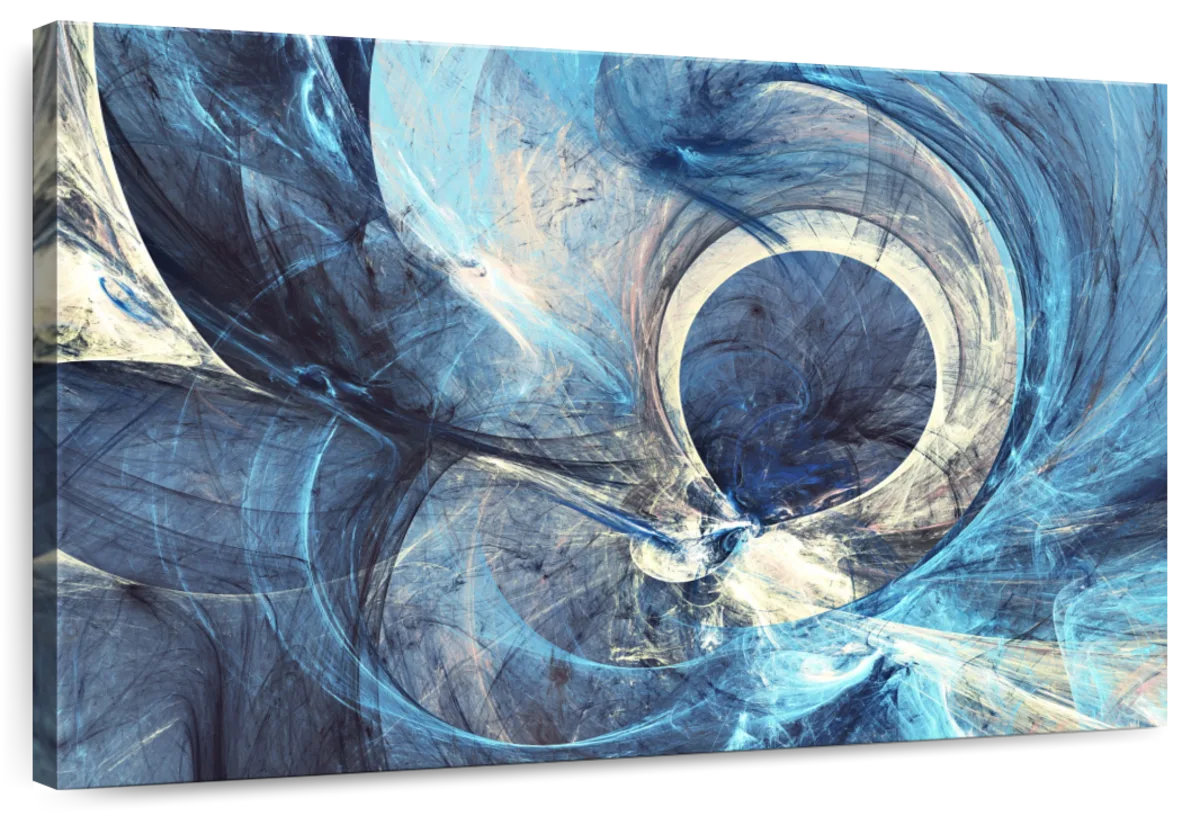 Wade Logan® Avery Grey And Blue Abstract | Wayfair