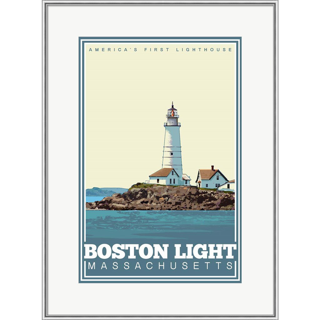 Longshore Tides Boston Light Mass by David Owens - Picture Frame ...
