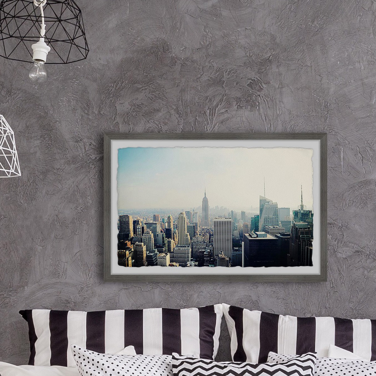 East Urban Home 'At the Top of the City' Picture Frame Photograph Print ...