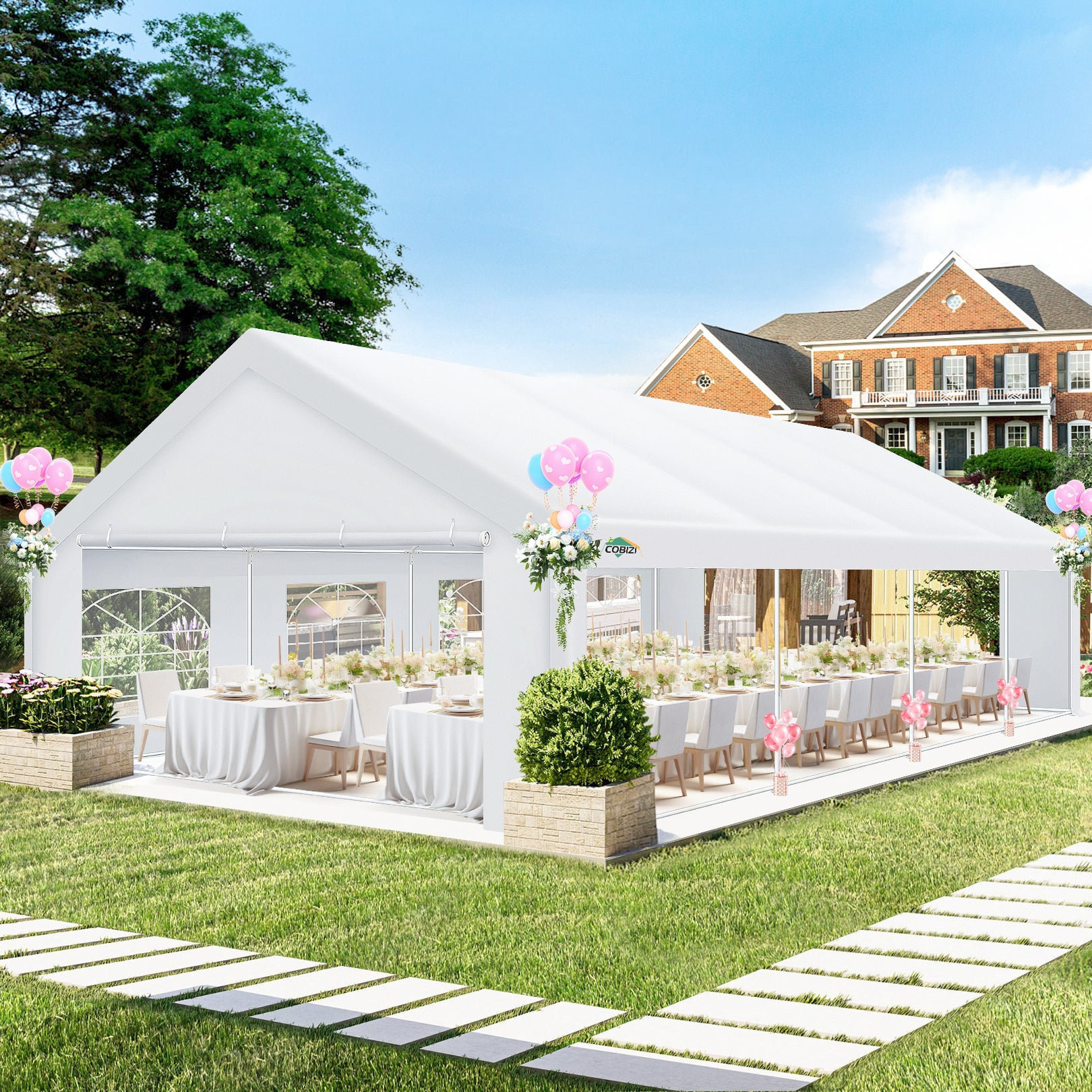SANOPY 30 Ft. W 20 Ft. D Wedding Tent, Large Canopy Tents for Parties ...