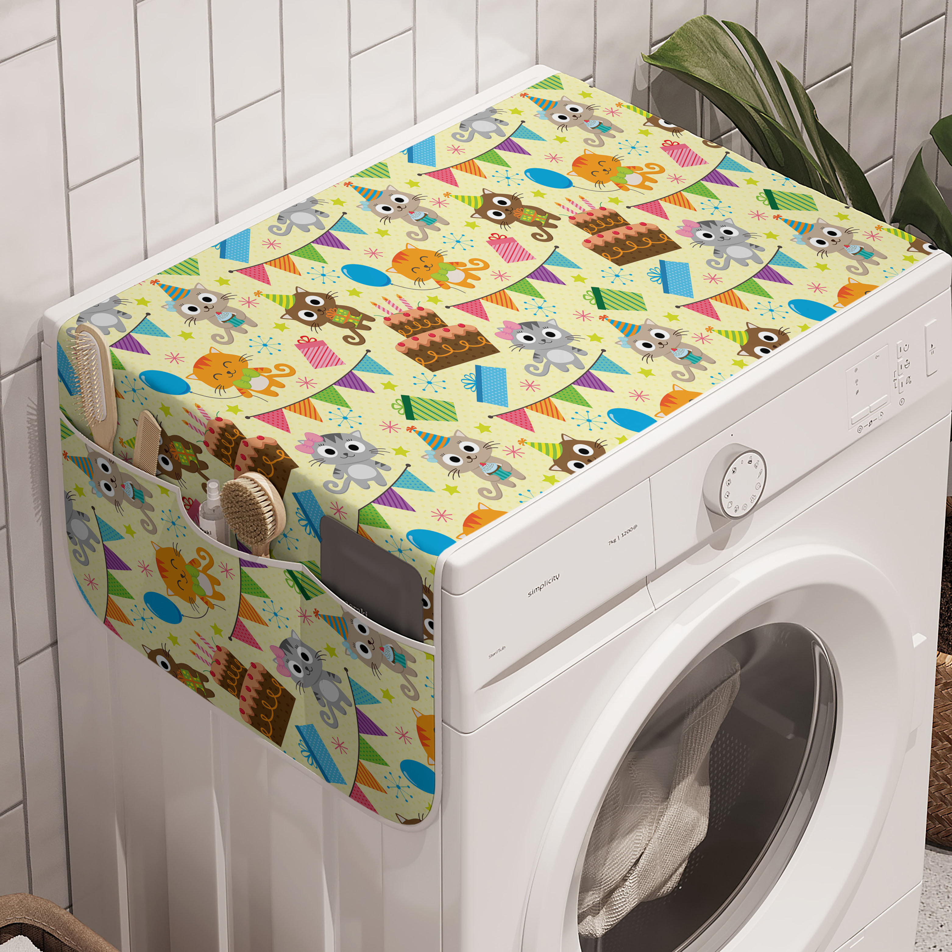 East Urban Home Happy Birthday Washing Machine Organizer Pack of 2 47 ...