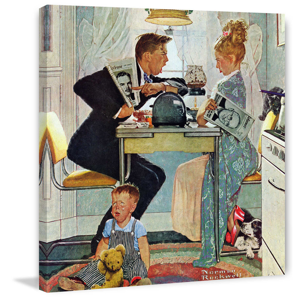 Vault W Artwork Dewey V. Truman by Norman Rockwell - Print on Canvas ...