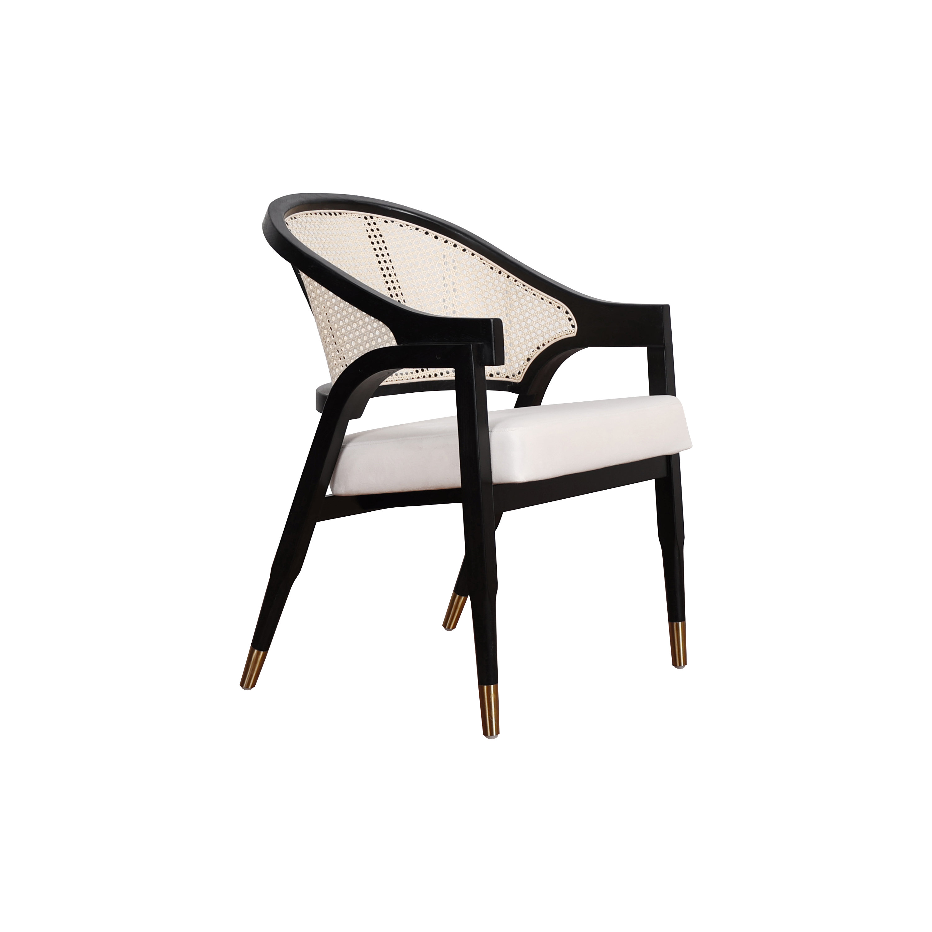 Bayou Breeze Arihan Fabric Arm Chair in Black | Wayfair