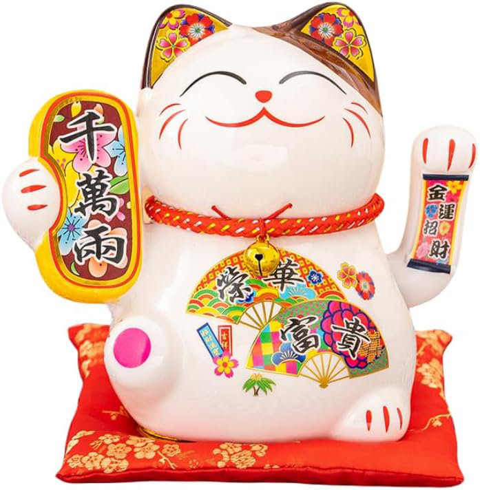 Trinx 7' Waving Cat Good Lucky Cat Placed On Car Desk Or Bedside For Home Or Office Gift For ...