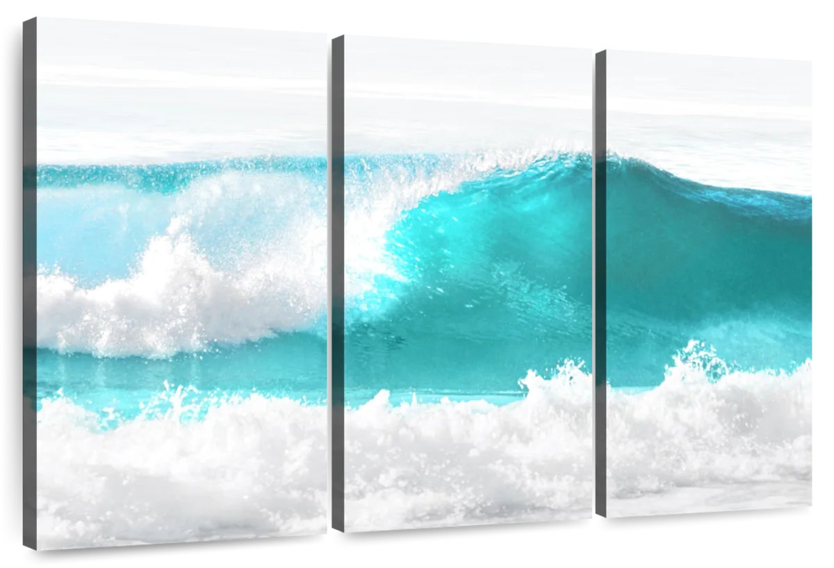 Beachcrest Home™ Gillard Aqua Wave I | Wayfair