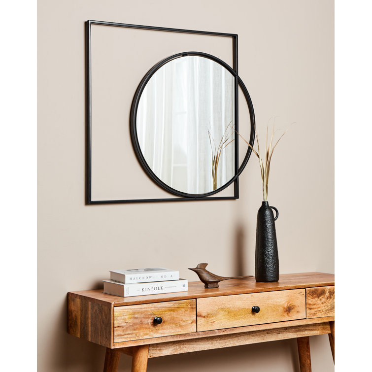17 Stories Wall Mirror 70 cm Black Rexalynn | Wayfair.co.uk