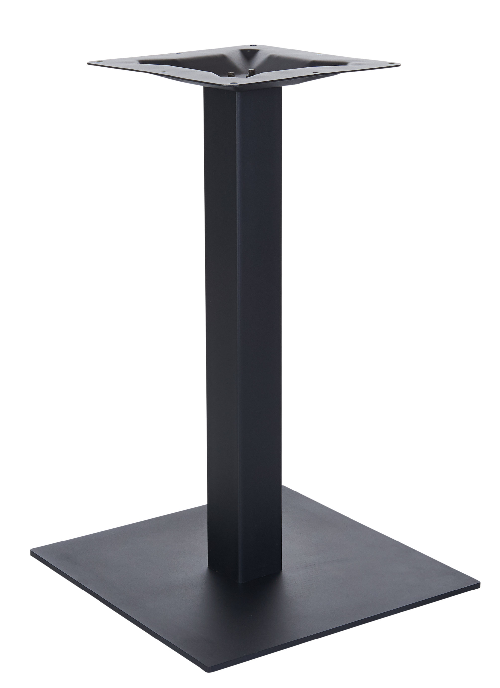 BFM Seating Uptown Black 24" Square Indoor Dining Height Table Base ...