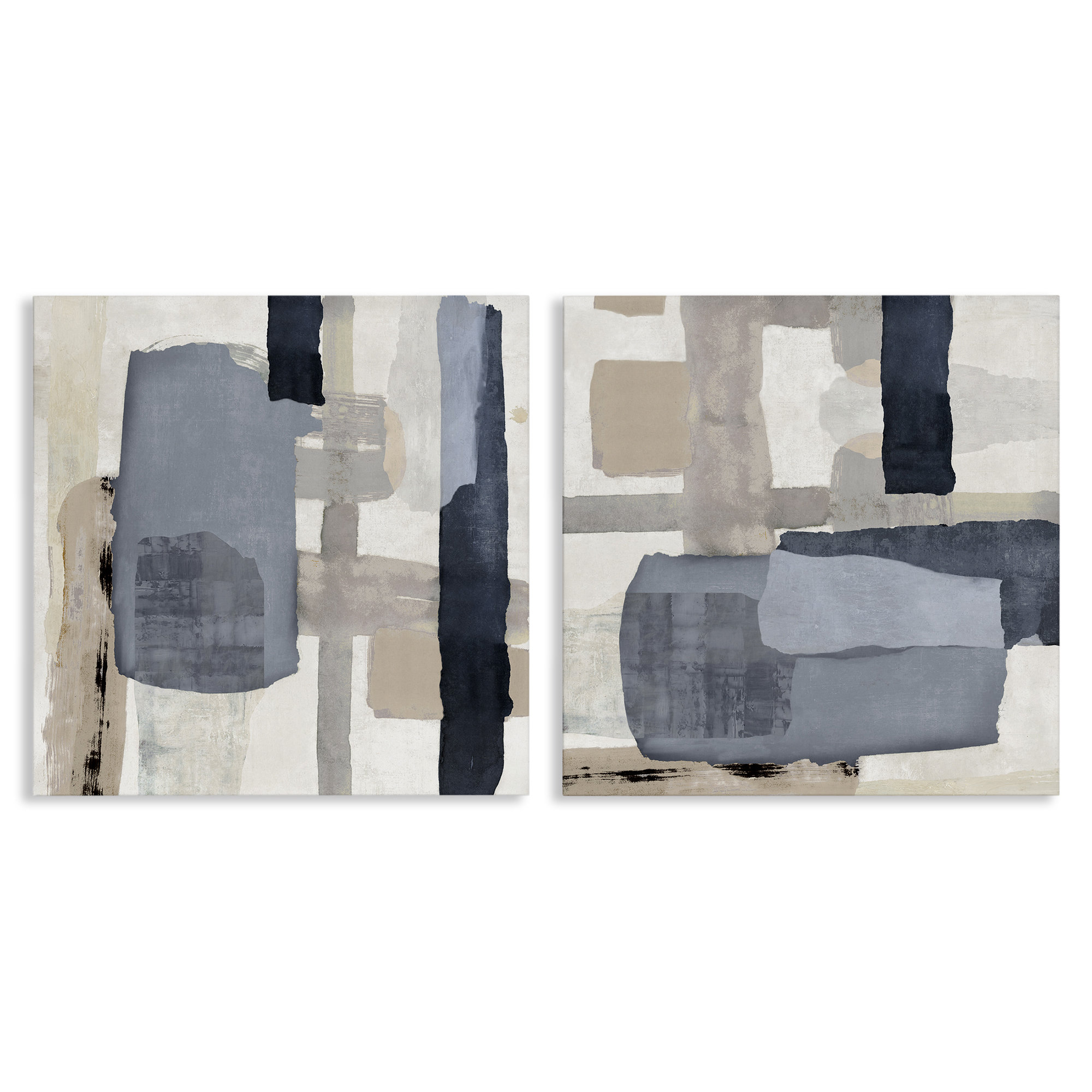 Ivy Bronx Neutral Linear Abstracts 2 Piece Canvas Wall Art Set, design ...