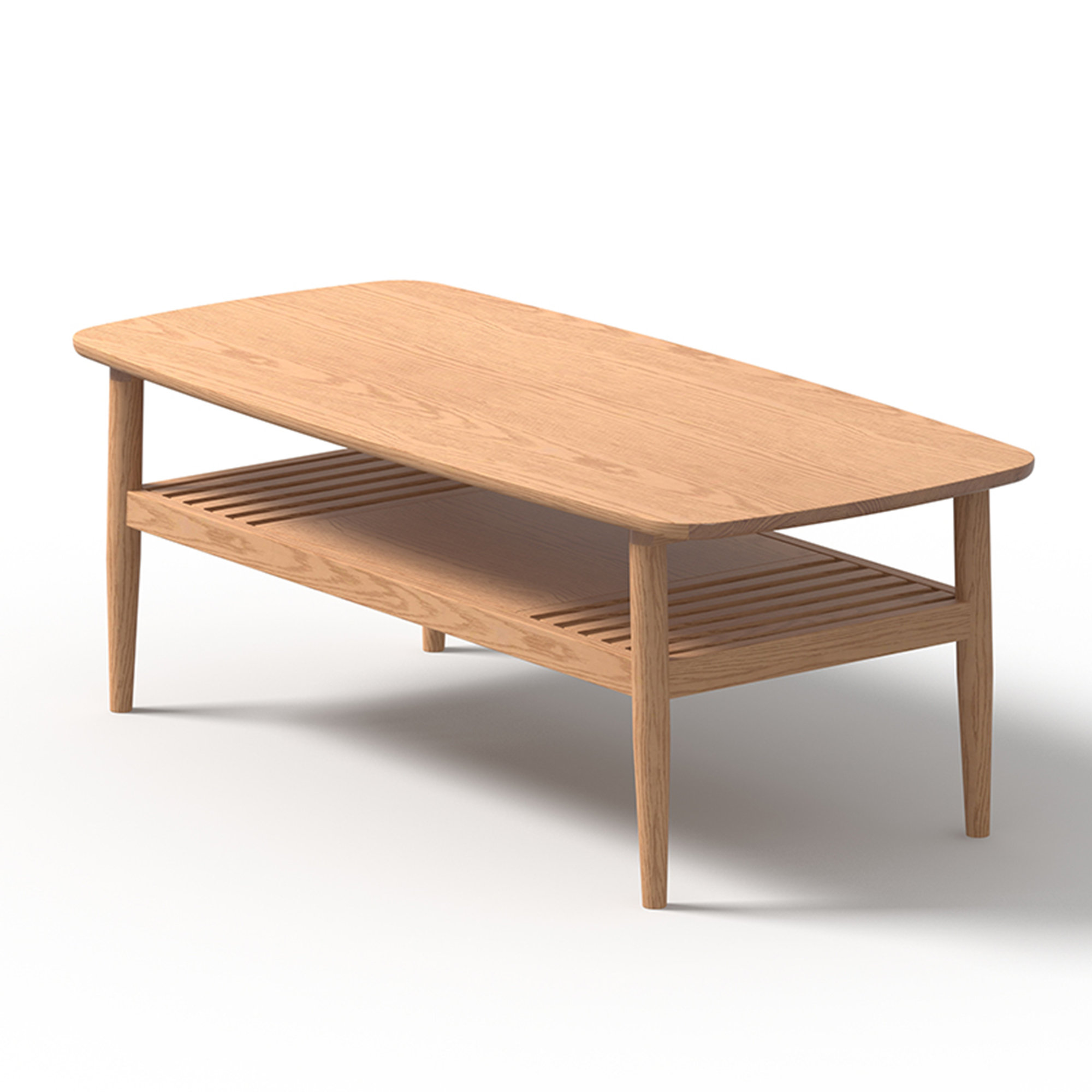 Corrigan Studio® Solid Red Oak Coffee Table With Storage – Nordic 40 ...